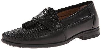 Nunn Bush Mens Strafford Woven Slip-On Loafer, Black, 11.5 M US