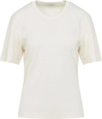 Christophe Lemaire Femme, Tops, Blanc, Taille: 40 FR T-shirt c&ocirc;tel&eacute;