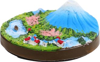 DOITOOL Baluue Mini Resin Mount Fuji Statue Handgefertigte Japanische Micro Landschaft Deko Einzigartiges Bonsai Zubehör Kompakte Resin Skulptur für Schreibti