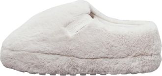 Calvin Klein Damen Hausschuhe Home Anke Slipper Fur Plüsch, Mehrfarbig (Triple Eggshell), 41