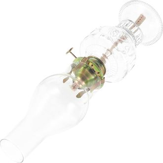 NUOBESTY Vintage Petroleumlampe aus Glas 150-250 Ml &Ouml;llampe f&uuml;r Zuhause Transparente Retro Glas &Ouml;llampe als Tisch und Notbeleuchtung f&uuml;r Wohnzimmer und K&uuml;che
