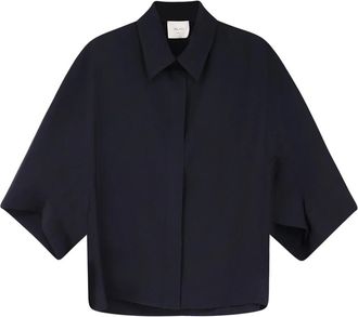 Alysi Femme, Blouses et Chemises, Noir, Taille: 36 FR Chemise &agrave; manches courtes