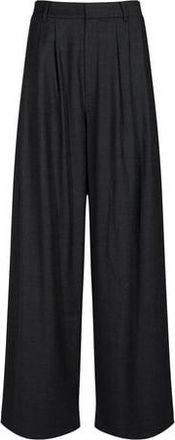Tibi Pantalon ample &agrave; plis en laine m&eacute;lang&eacute;e