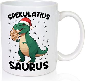 Generic Spekulatius Saurus | Dinosaurier | Weihnachten - Tasse Weiss - Kaffeetasse/Geschenk/Familie