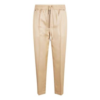 True Royal Beige Viskosehose Made in Italy - - Trousers - Damen - Beige - L