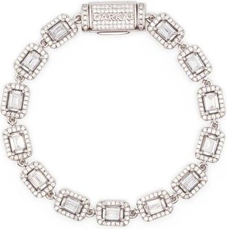 Darkai Tennis Baguette Armband - Silber