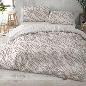 Burrito Blanco Burrito Blanco Bedruckte Bettbezüge | Bett von 150 bis 160 cm (+ verfügbare Größen) | Design 050 | Farbe Moka (150-160 x 190/200 cm)