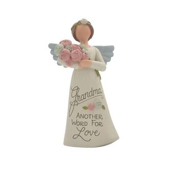 Blossom Bucket 231-13381 Graceful Sentiments Engel - Oma, 12,7 cm Höhe, Weiß, Kunstharz, Figur, Heimdekoration