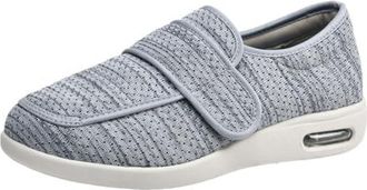 Generic Chaussures Diabétiques pour Hommes Femmes Large Largeur Chaussures Âgées Respirant Antidérapant Coussin dair Baskets pour Pieds Gonflés OEdème,Gris,45