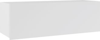 Mirjan24 Hängeschrank Calabrini BR02, Schrank für Wohnzimmer, Wandschrank, Kollektion (Weiß/Weiß Hochglanz)