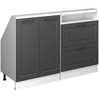 Vicco Armoire sous pente de toit Rion, Anthracite maison de campagne/blanc, Lot de 2, Vicco