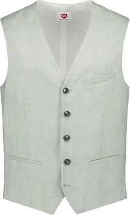 CG - Club of Gents Herren Weste gr&uuml;n meliert Slim Fit