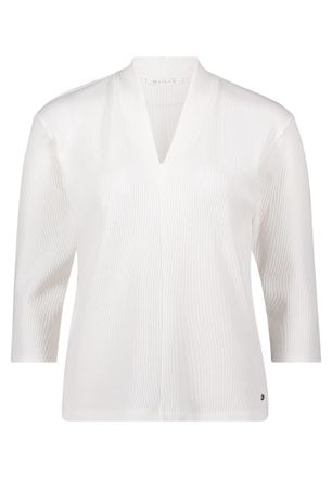 Betty & Co Damen Casual-Shirt mit V-Ausschnitt XL, Rohwei&szlig;
