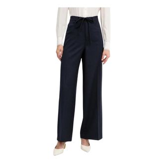 Twinset Weite Wollmischhose - - Trousers - Damen - Blau - L