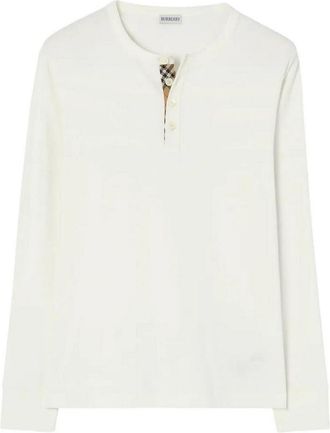 Burberry Pull Col Rond - Blanc