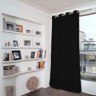 MOONDREAM Moondream - Rideau Phonique Occultant et Thermique Noir 140x260 cm