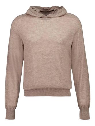 120% Lino Hemd mit Kapuze - Nude