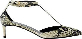 Khaite Femme, Chaussures, Multicolore, Taille: 38 EU Escarpins en Cuir Python Beige