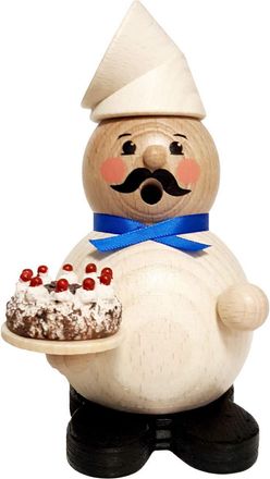 Hess Holzspielzeug 40010 - Kugelr&auml;uchermann aus Holz, Konditor, ca. 12 cm, Dekoration f&uuml;r die Advents- und Weihnachtszeit aus dem Erzgebirge