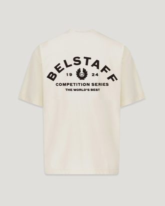 Belstaff T-shirt Competition Pour Homme Jersey De Coton Blanc Craie 3xl