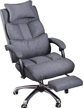 Generic Drehbarer, h&ouml;henverstellbarer B&uuml;rostuhl f&uuml;r Zuhause - ergonomischer Chefsessel mit robustem Metallgestell, komfortabel und stilvoll
