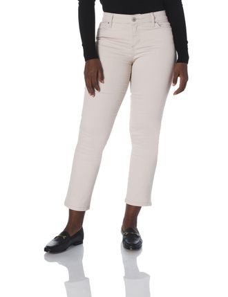 Bandolino Damen Mandie Signature Fit High Rise Straight Leg Plus Jeans, Cremestein, 44 Kurz