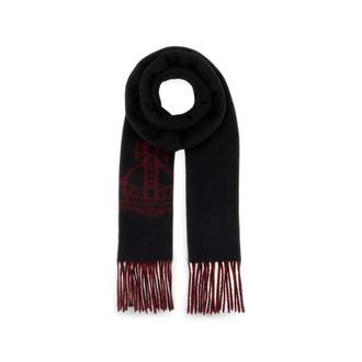 Vivienne Westwood Femme, Accessoires, Noir, Taille: ONE Size &Eacute;charpe Double Face Single Orb