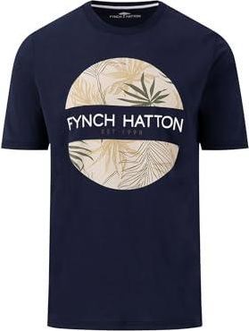 Fynch-Hatton T-shirt bleu marine Artwork, bleu, L