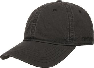 Stetson Casquette Ducor Sun Guard Femme/Homme - en Coton Fitted Protection Solaire avec Visiere, Ferme a lArriere Ete Printemps-ete - XXL (62-63 cm) Noir