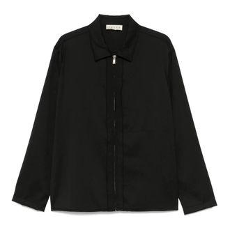 Paura Shin Overshirt Mit Rei&szlig;verschluss - - Shirts - Herren - Schwarzk - L