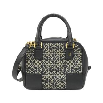 Loewe Pre-owned Amazona Square Anagram Jacquard Calf Bag - Femme - Pre-owned - Noir - Taille: ONE Size
