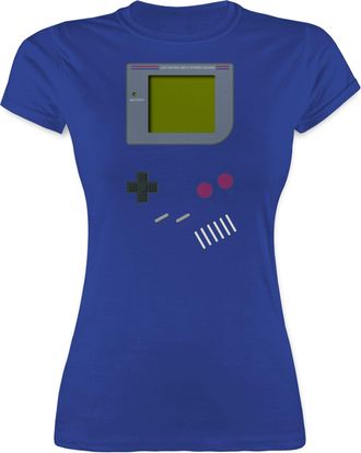 Shirtracer Shirt Damen - Karneval & Fasching - Gameboy | Nerds I 90s I 90iger I Fastnacht I Fasnacht I Fasnet - XL - Royalblau - 90 er Jahre Sachen Faschings Tsh