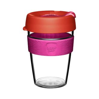 KeepCup Original klare, wiederverwendbare Kunststoff-Kaffeetasse, spritzwassergesch&uuml;tzter Deckel, BPA-frei, Barista-Qualit&auml;t, mittelgro&szlig;, 340 ml, Tagespause