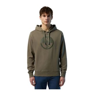 North Sails Bio-Baumwoll-Hoodie mit gro&szlig;em Logo - - Sweatshirts & Hoodies - Herren - Gr&uuml;n - XL
