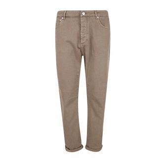 Brunello Cucinelli Homme, Jeans, Brun, Taille: M Pantalon en denim teint