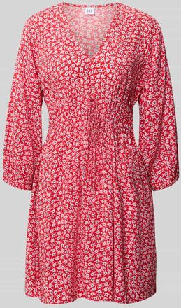 GAP Minikleid aus reiner Viskose mit floralem Allover-Print