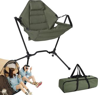 Generico Campingst&uuml;hle, Schaukelstuhl aus robustem Aluminium, zusammenklappbar f&uuml;r einfache Lagerung, f&uuml;r Terrasse, Garten, Party, Strand und Picknick