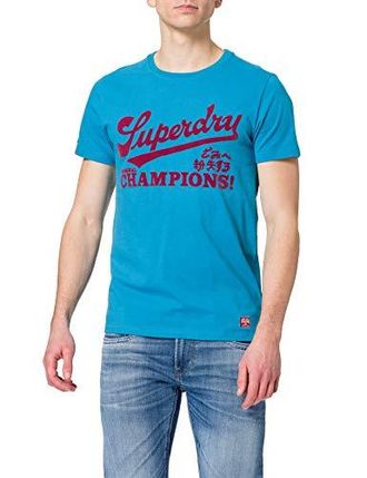 Superdry T-Shirt pour Homme., Azure Teal., S