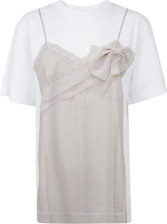 Simone Rocha Femme, Tops, Beige, Taille: 38 FR T-Chemises