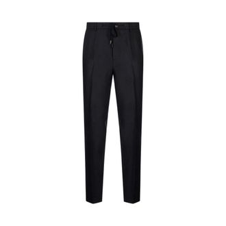 PESERICO Homme, Pantalons, Bleu, Taille: M Pantalon pliss&eacute; &agrave; cordon de serrage