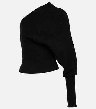 Rick Owens One-Shoulder-Top aus einem Kaschmirgemisch