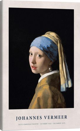 Posterlounge Girl with a Pearl Earring, 1665 Leinwandbild von Jan Vermeer 60 x 90 cm Wandbilder Wanddeko