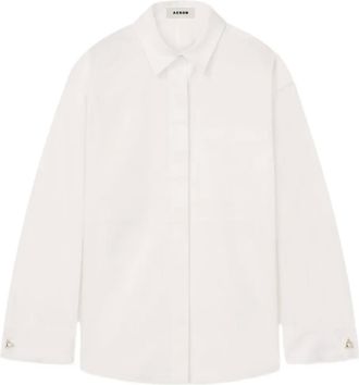 &Aacute;eron Francis chest-pocket shirt - Wei&szlig;