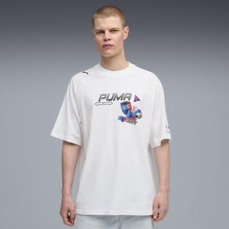 Puma T-shirt &agrave; motif autocollants BMW M Motorsport Homme, V&ecirc;tements, Blanc, XXL