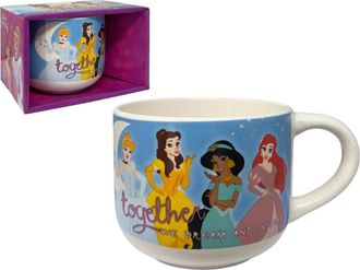 Cartoon Disney Princess Tasse 380 ml große große Keramik-Tasse für Kinder mit Box