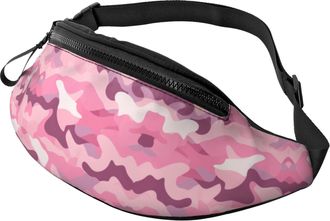 Generic Stylisch Bauchtasche Rosa Druck Brustbeutel Bauchtasche H&uuml;fttaschen F&uuml;r Hundetraining Fahrrad Camping 14X35Cm