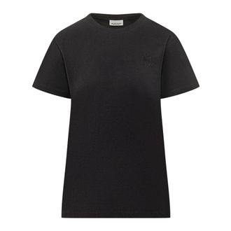 Isabel Marant Aby Baumwoll-T-Shirt - - Tops - Damen - Schwarzk - L