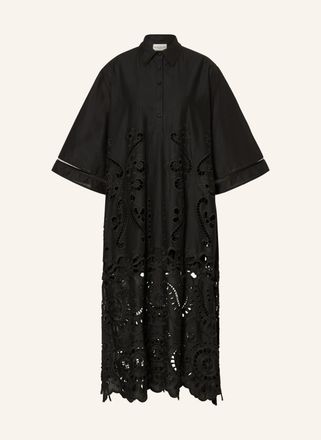 Miss June Miss June Hemdblusenkleid Adria Mit Lochspitze Und 3/4-Arm schwarz
