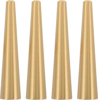 SOLUSTRE 4 St&uuml;ck F&uuml;&szlig;e aus Messing und Holz f&uuml;r Schneidebretter, Schmuckk&auml;stchen, Walnussholz, Pr&auml;sentationsbretter, Erh&ouml;hungsf&uuml;&szlig;e f&uuml;r K&uuml;chenger&auml;te und Diverse 