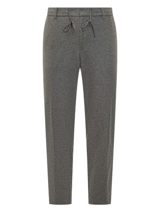 BOSS Flanellhose mit Kordelzug - Grau